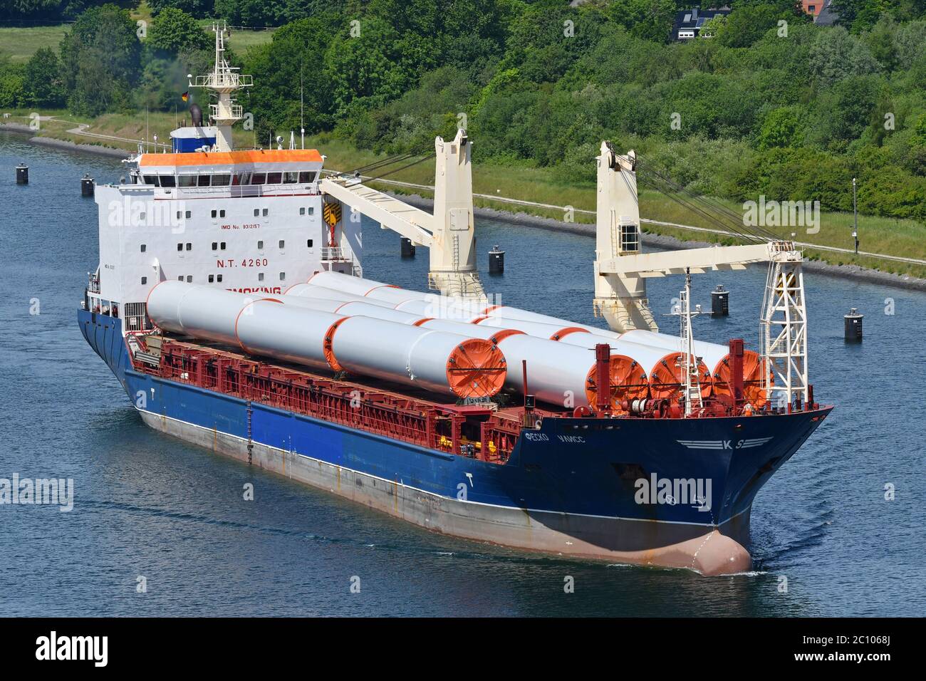 General Cargo Ship FESCO Uliss carying offshore windturbine components ...