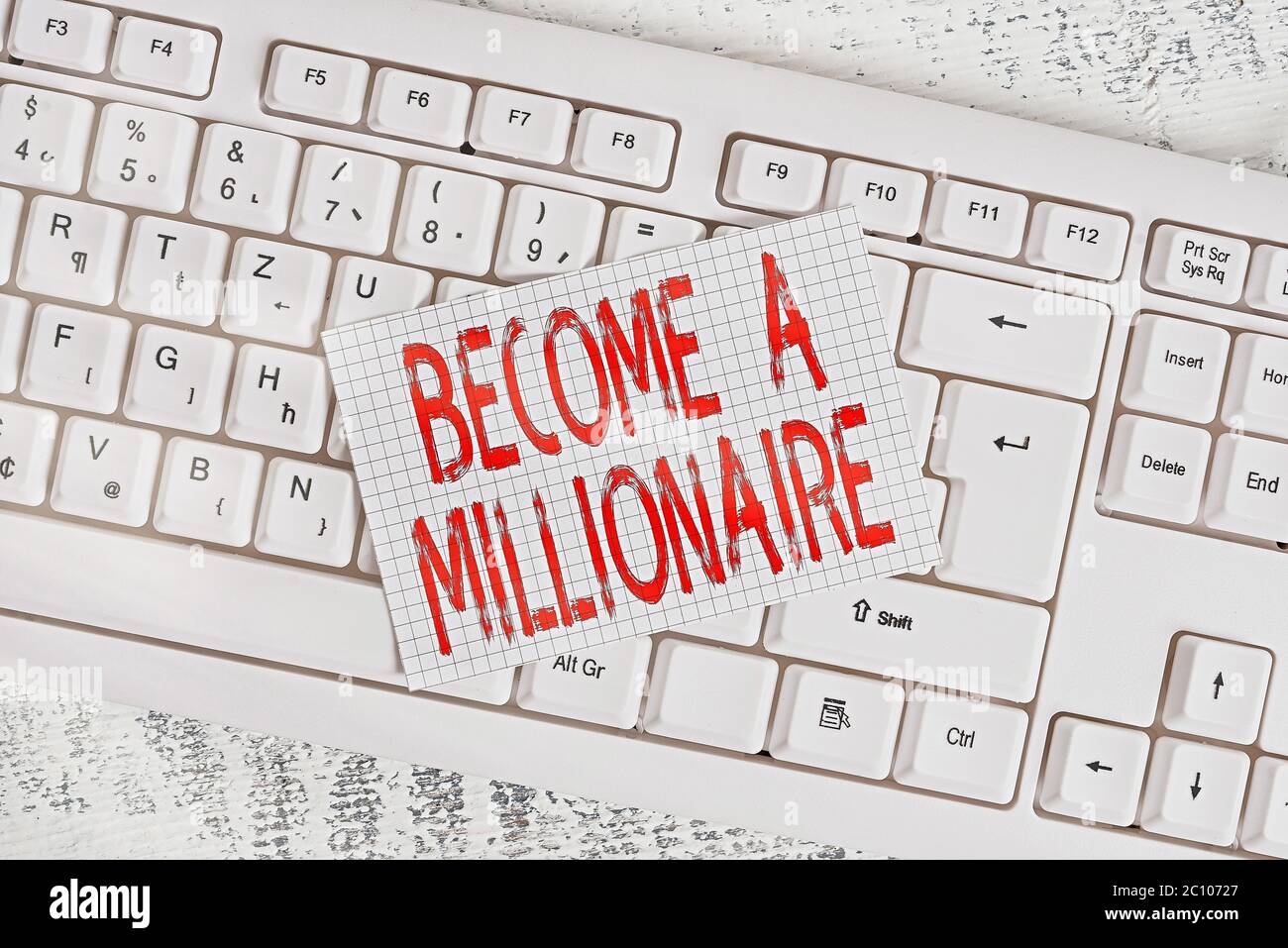 Writing note showing Become A Millionaire. Business concept for ...