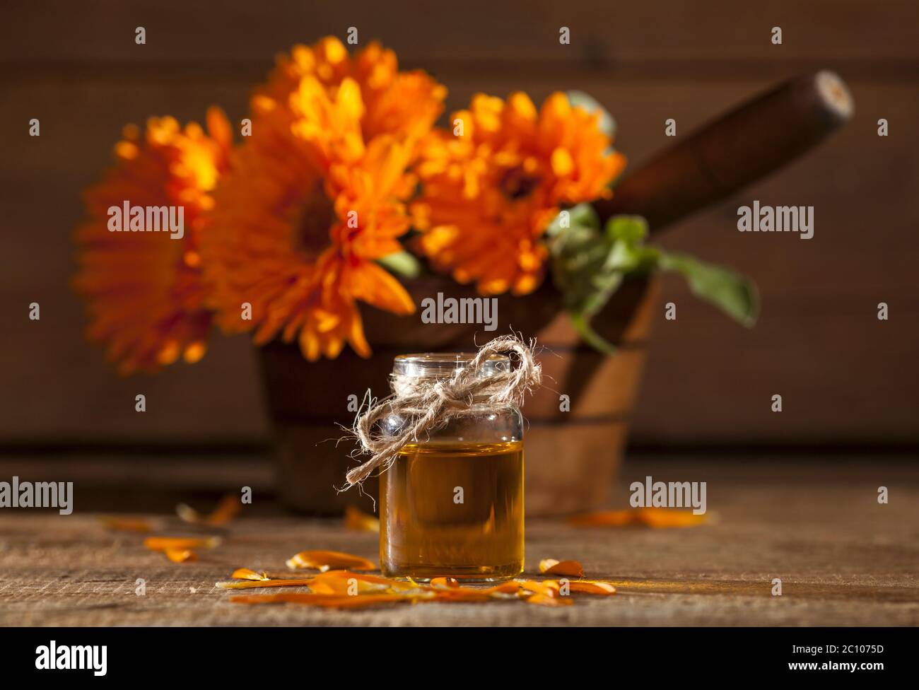 Marigold Essential Oil Stock Photo - Alamy
