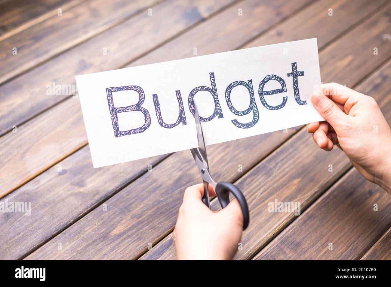 cut paper with word budget Stock Photo - Alamy