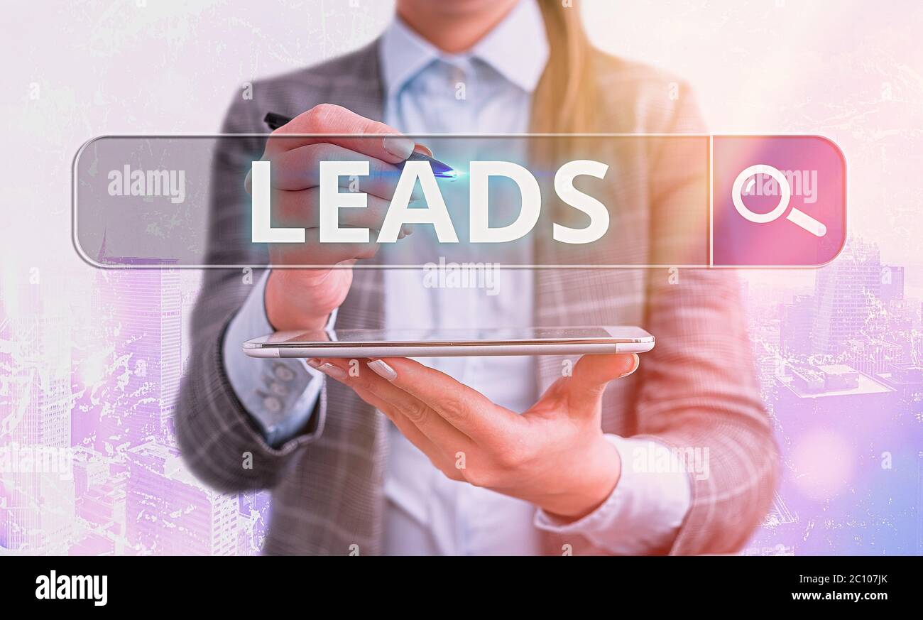 Word writing text Leads. Business photo showcasing demographic ...