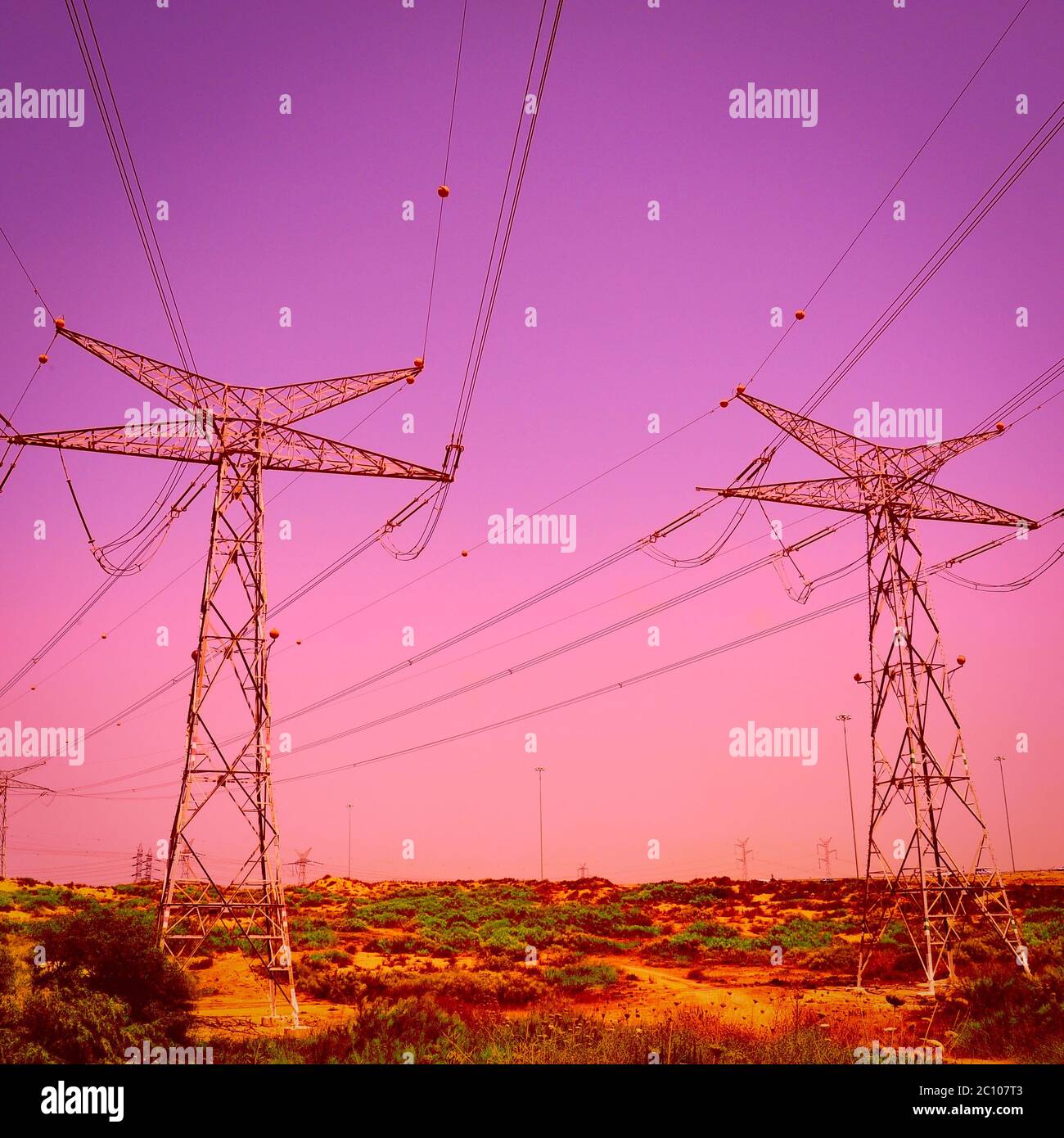Vintage power lines hi-res stock photography and images - Alamy