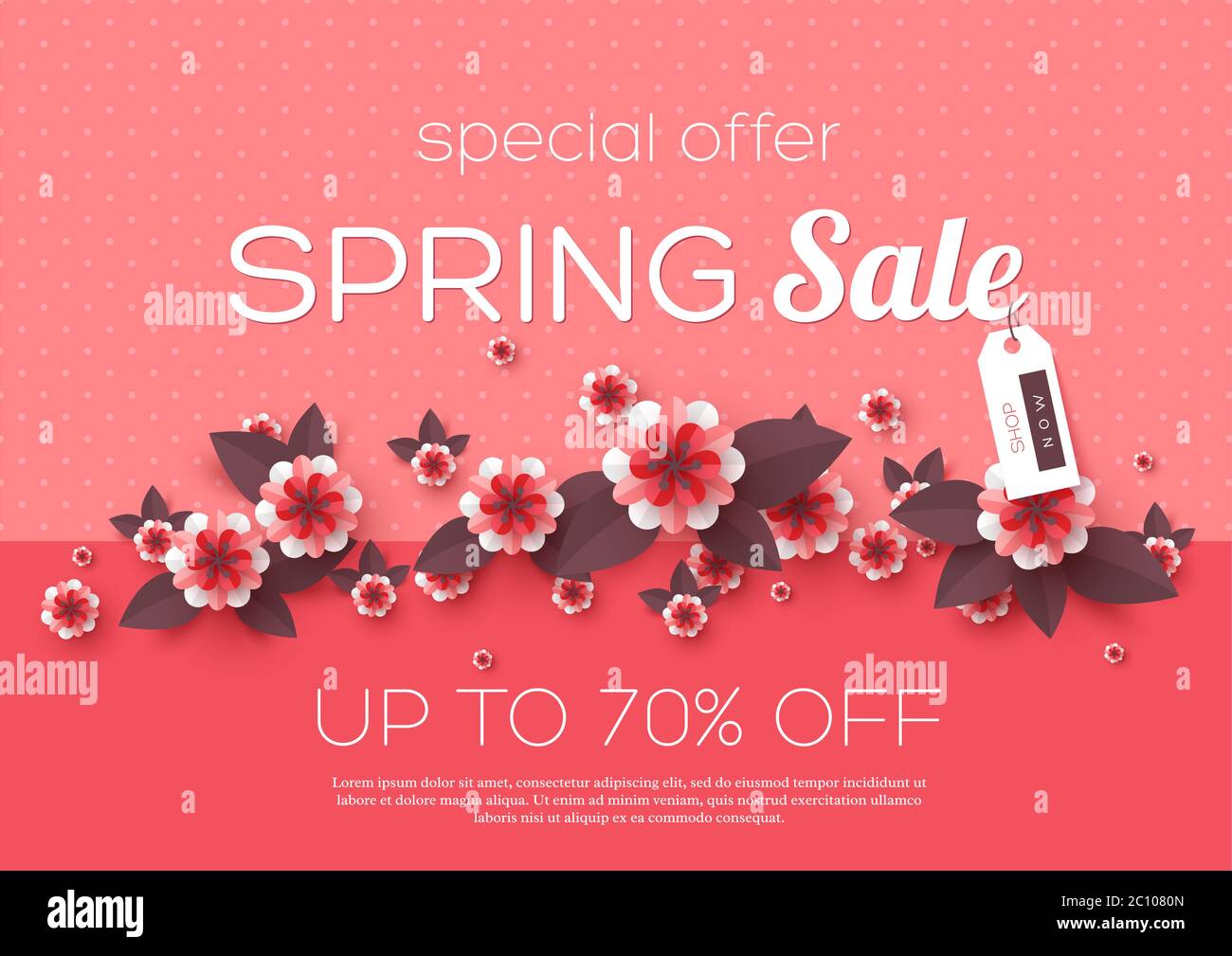 Spring flower gift voucher Stock Vector Images - Alamy