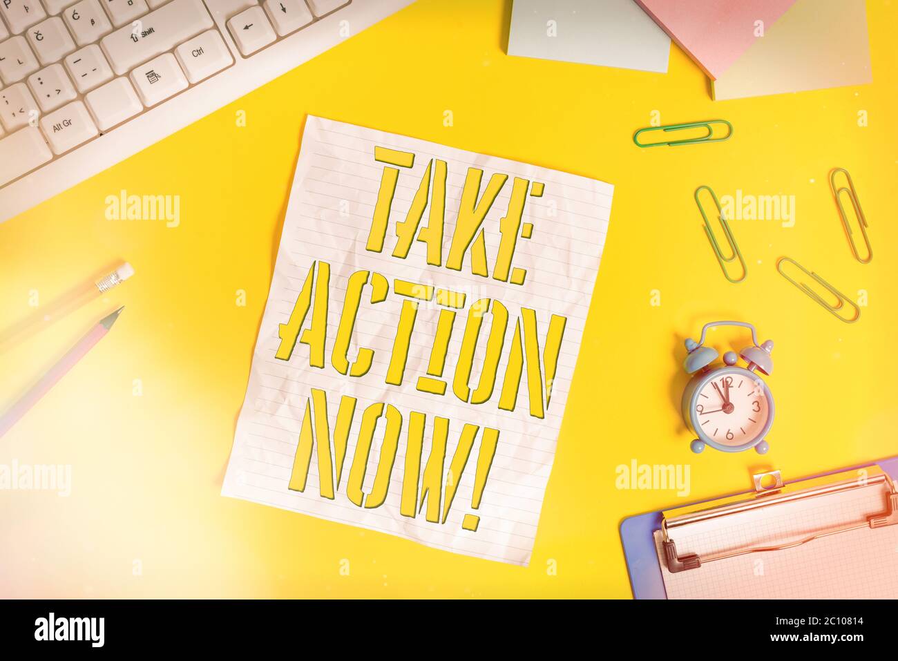 Conceptual hand writing showing Take Action Now. Concept meaning Do it ...