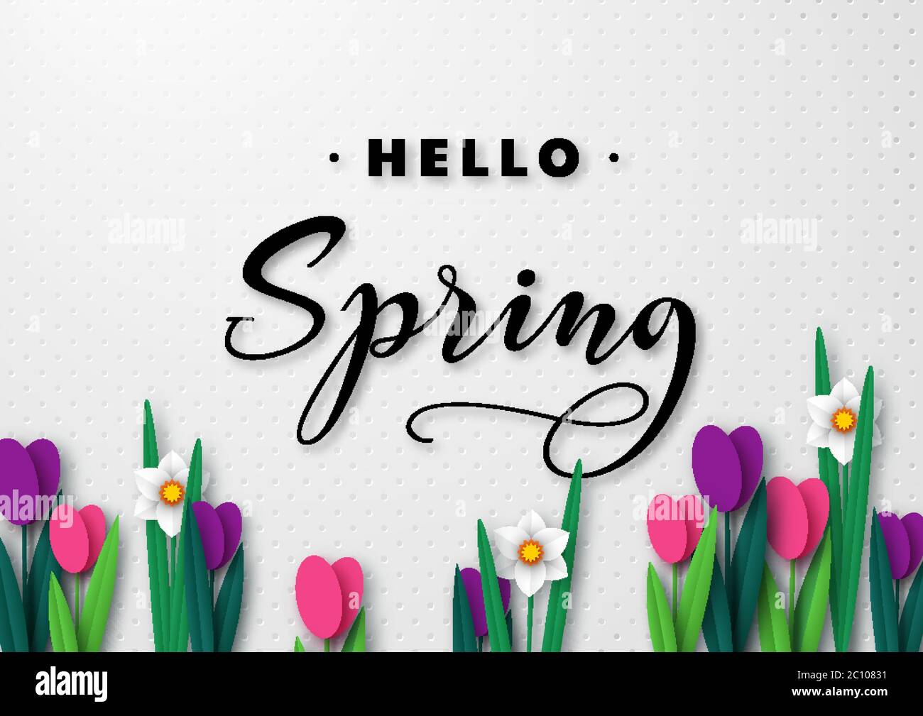 Bright hello spring background Stock Vector Images - Alamy
