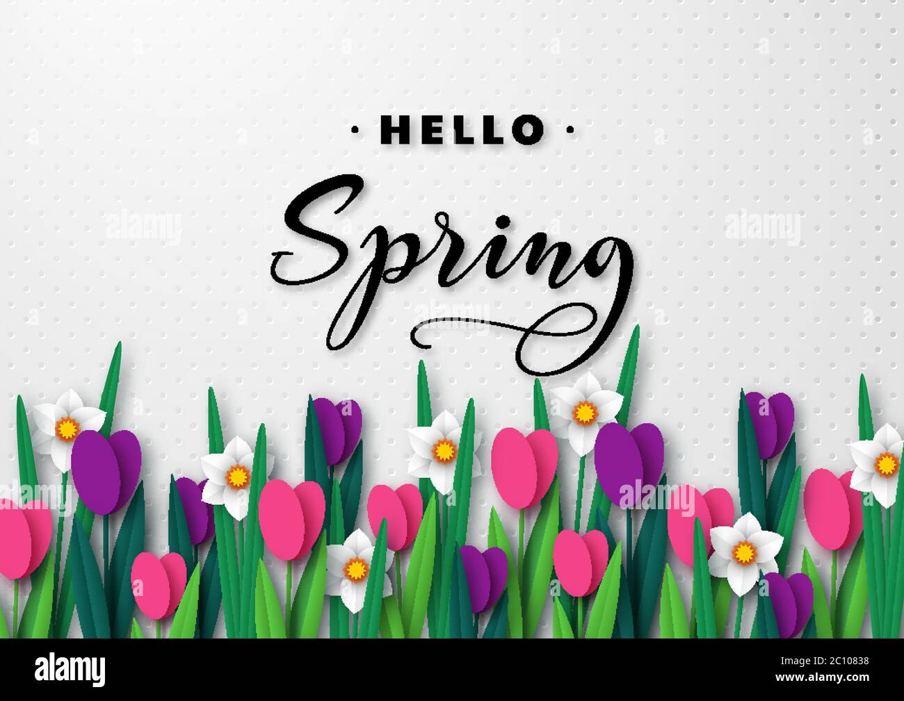 Bright hello spring background Stock Vector Images - Alamy