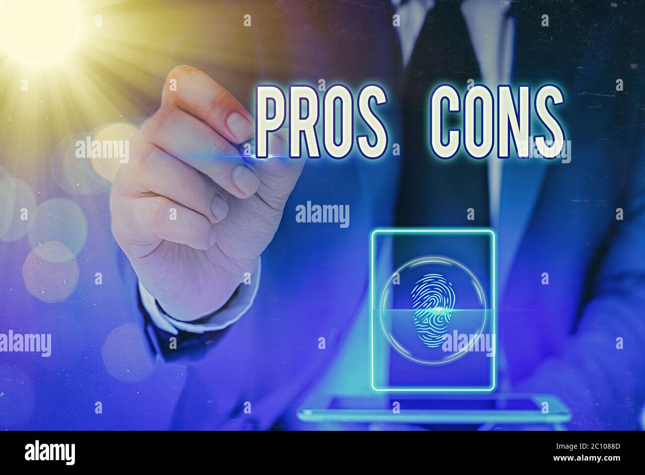 Writing note showing Pros Cons. Business concept for advantages and ...