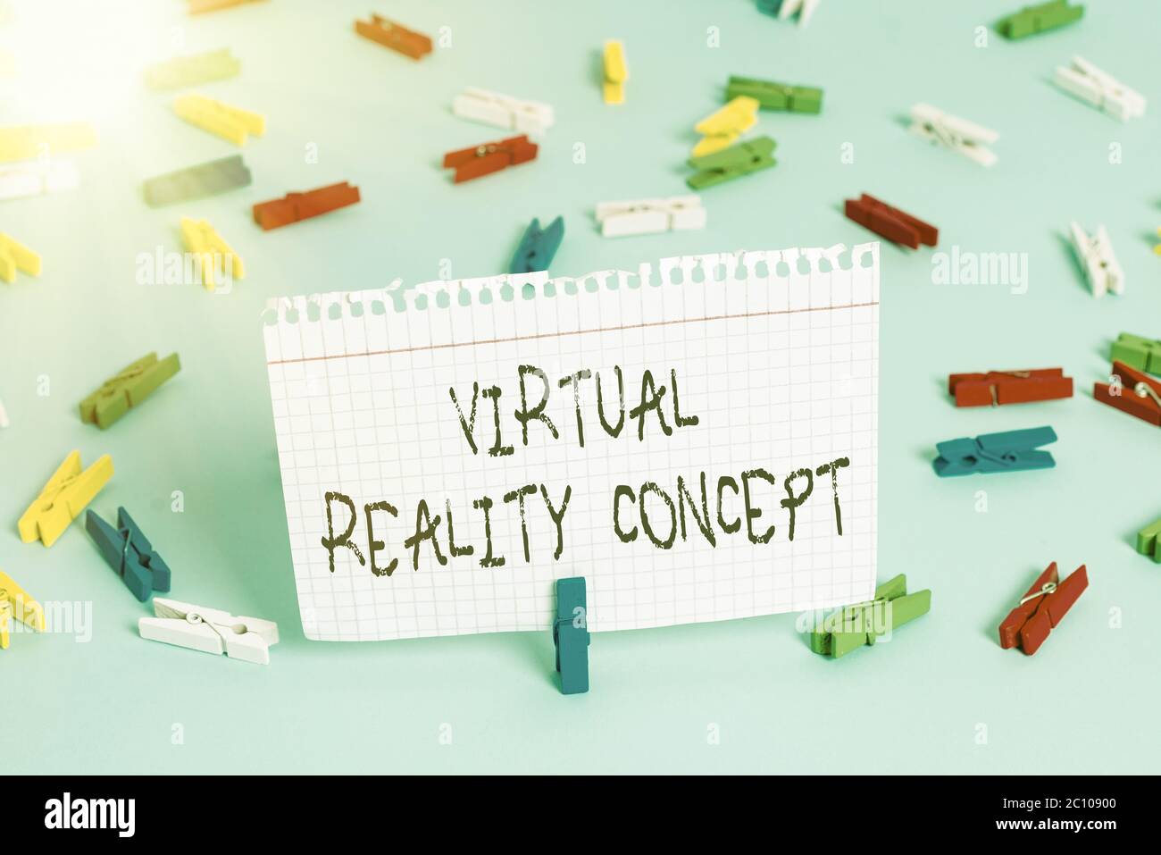 Writing note showing Virtual Reality Concept. Business concept for 3d ...