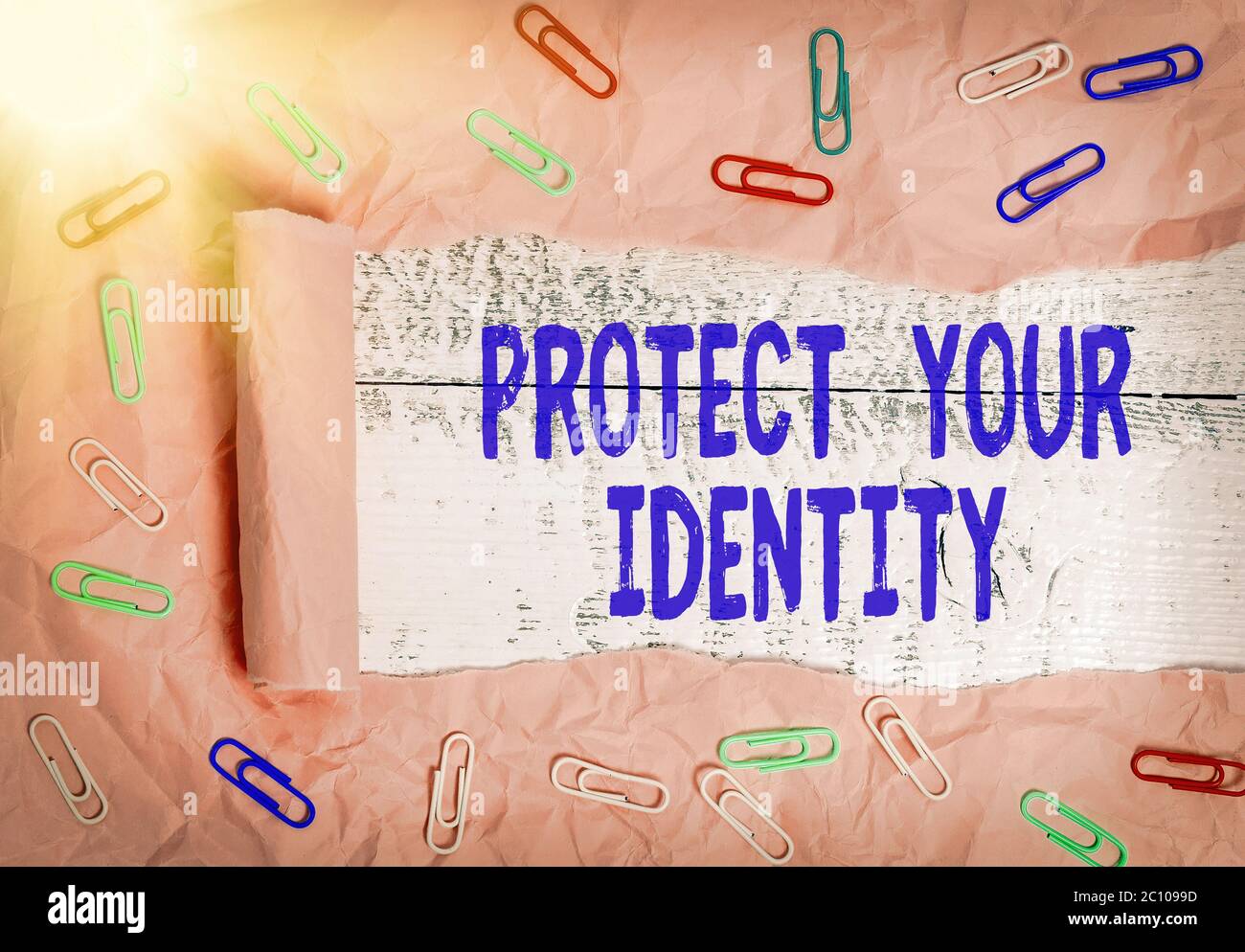 Text Sign Showing Protect Your Identity Business Photo Showcasing Secure From Data Breach And