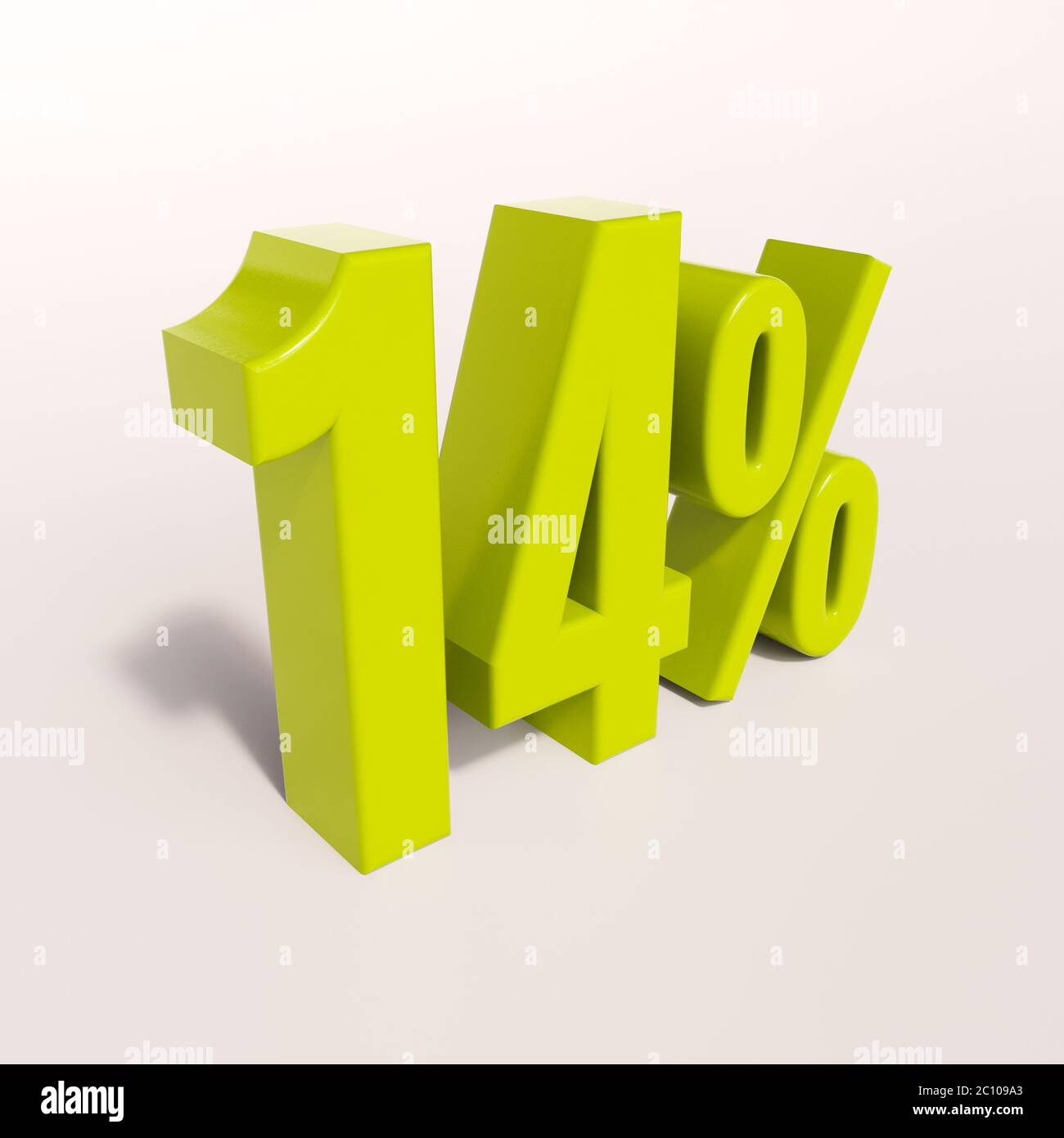 14 percent on white background hi-res stock photography and images - Alamy