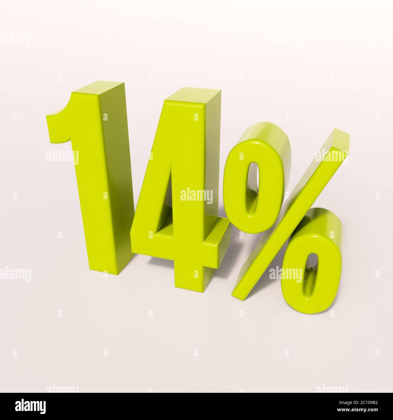Percentage sign, 14 percent Stock Photo - Alamy