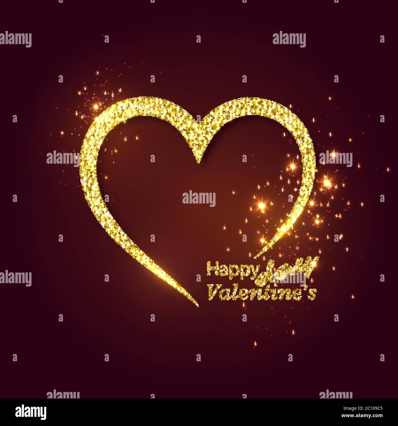 Glowing heart light Stock Vector Images - Alamy