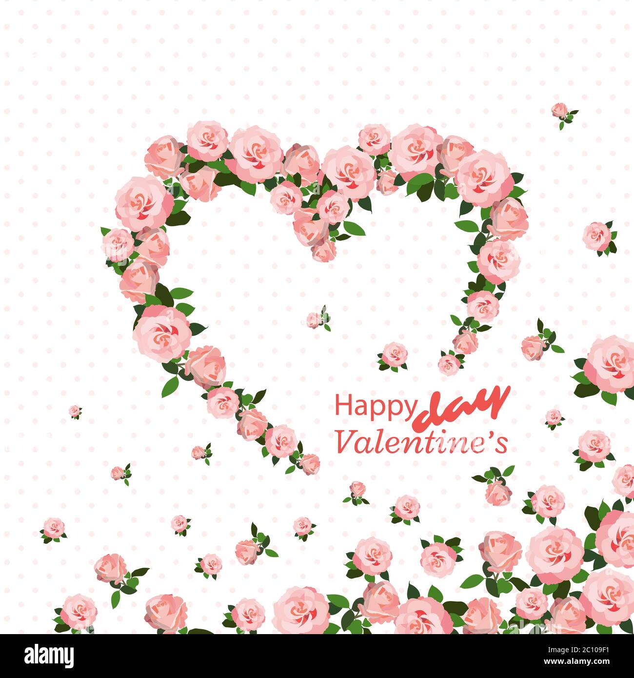 Beautiful roses bouquet present Stock Vector Images - Alamy