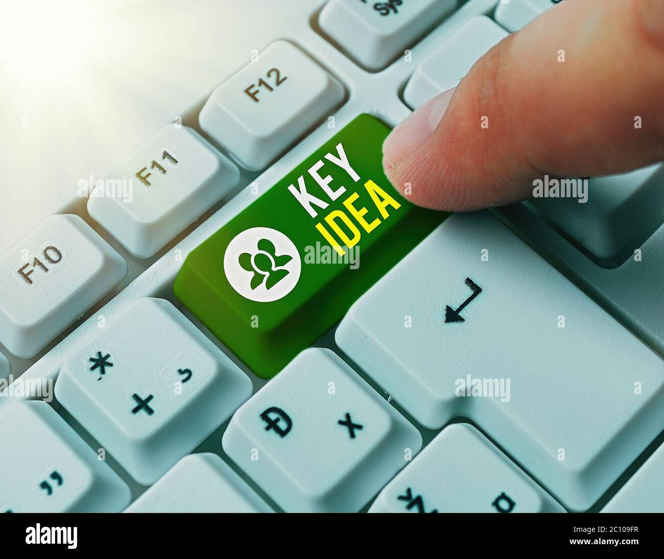 Handwriting text writing Key Idea. Conceptual photo the central thought ...