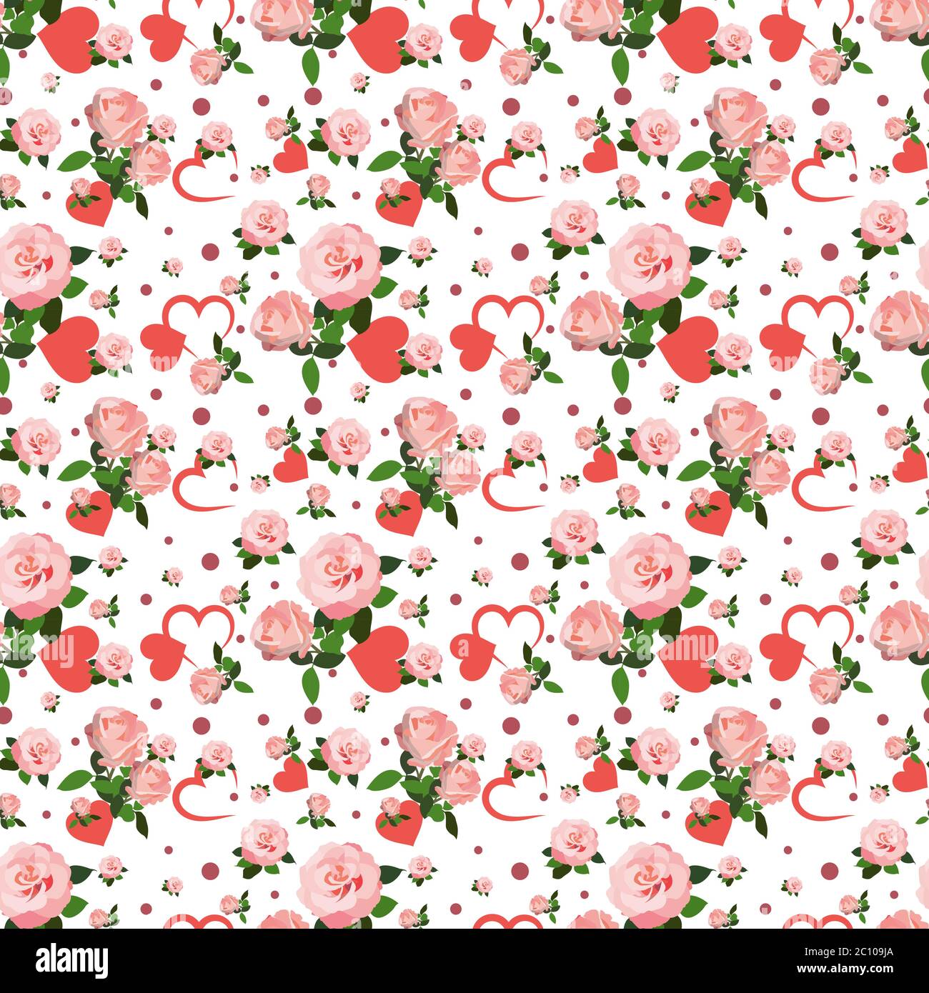 Seamless roses pattern for Valentines day Stock Vector Image & Art - Alamy