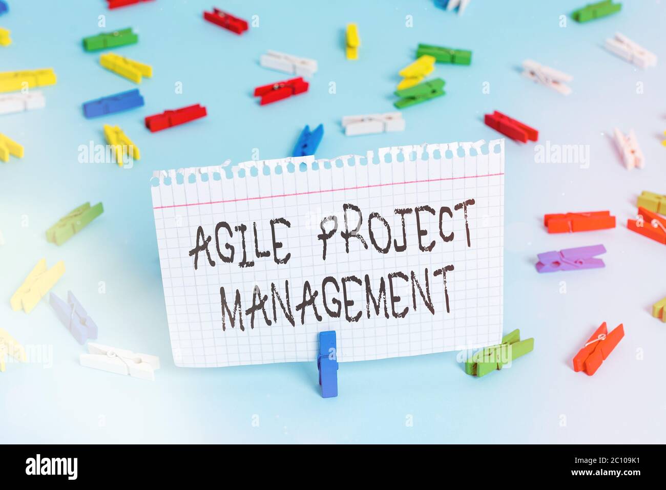 Writing note showing Agile Project Management. Business concept for ...