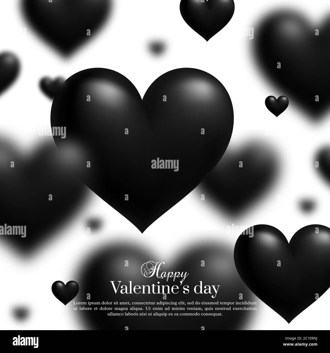 Valentine poster background Black and White Stock Photos & Images - Alamy