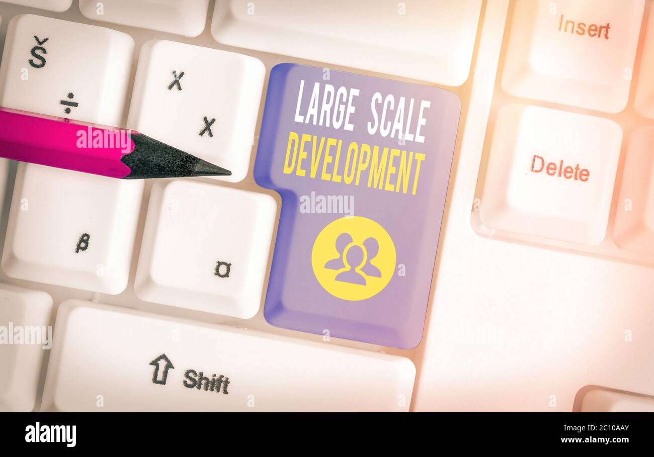 Word writing text Large Scale Development. Business photo showcasing ...