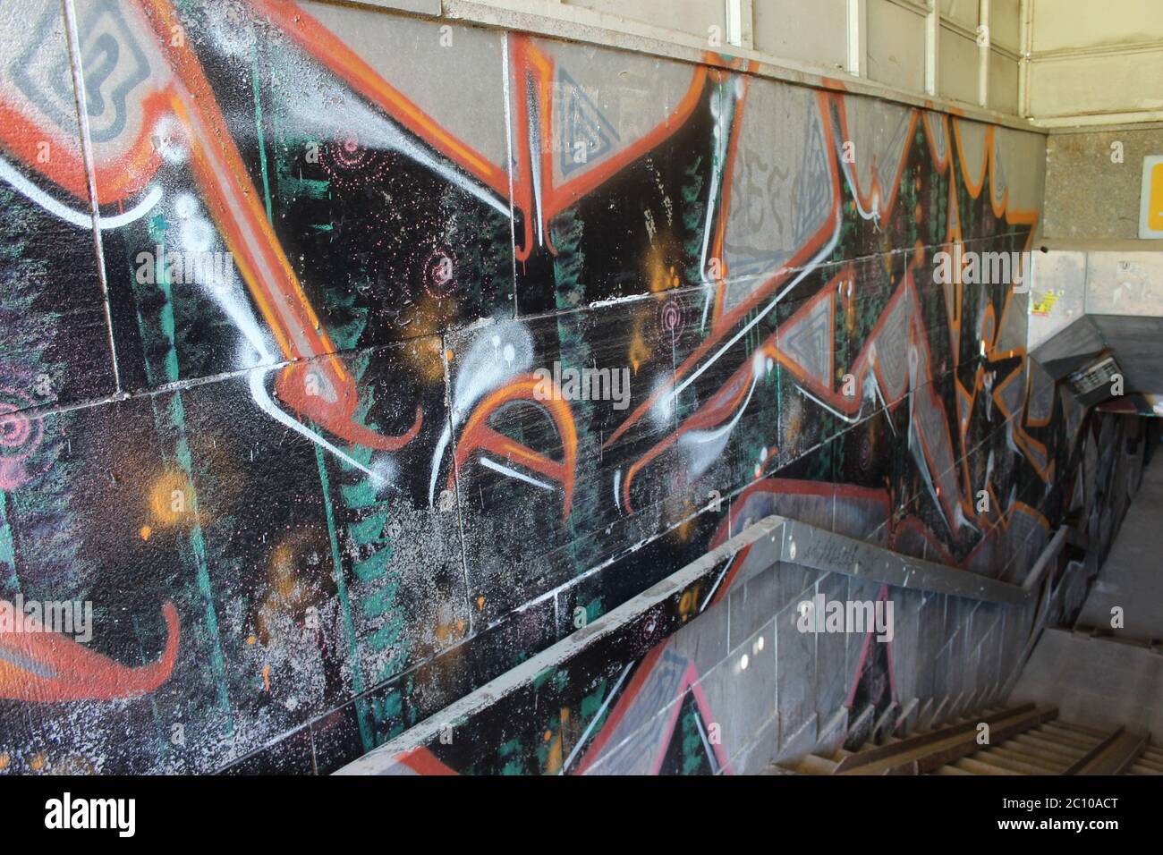 Beautiful graffiti in the underpass. Street art Stock Photo - Alamy