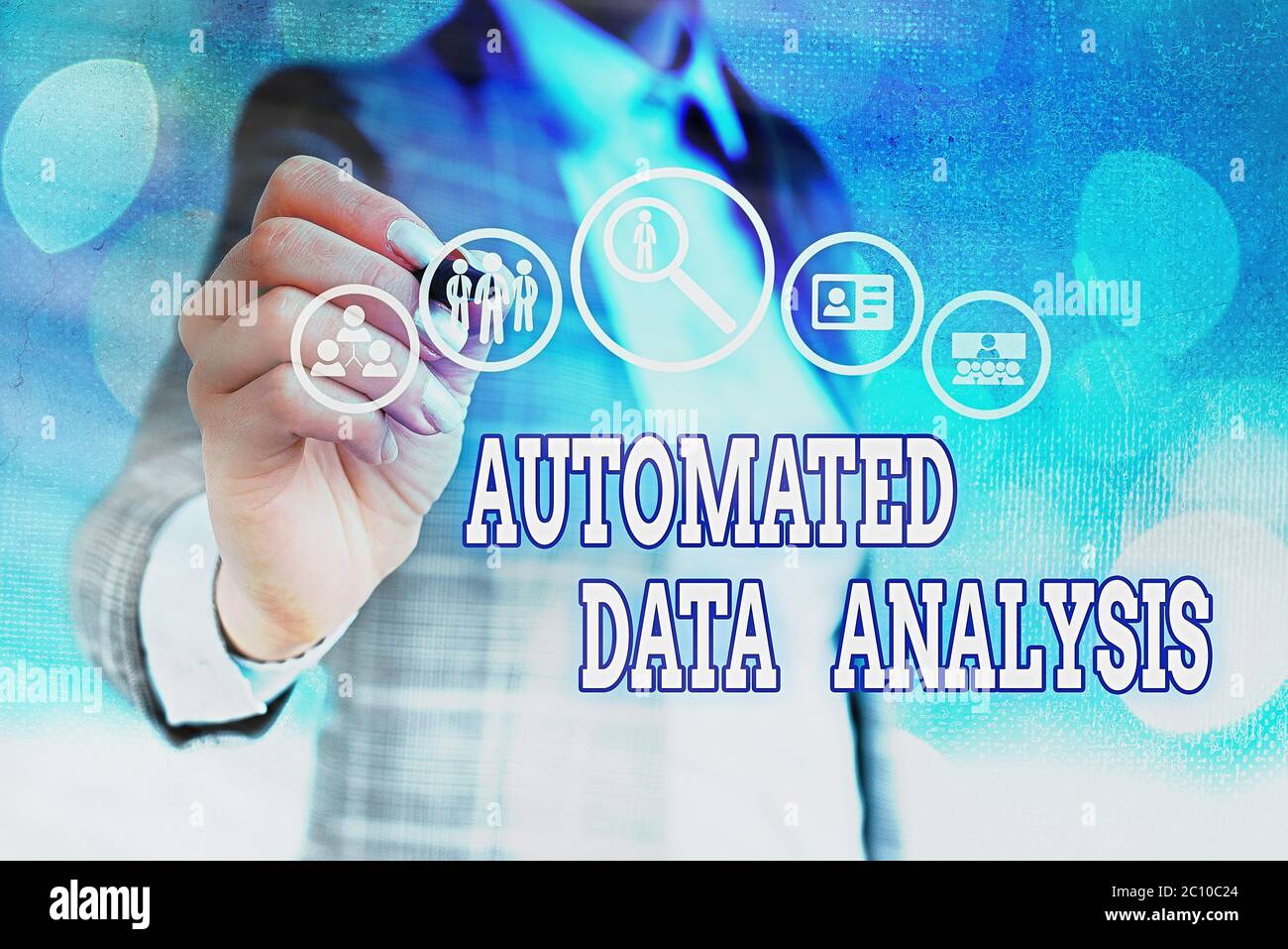 Word writing text Automated Data Analysis. Business photo showcasing Artificial intelligence and ...