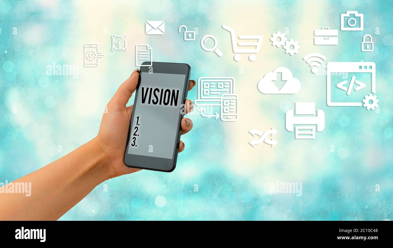 Handwriting text Vision. Conceptual photo something that is or has been ...