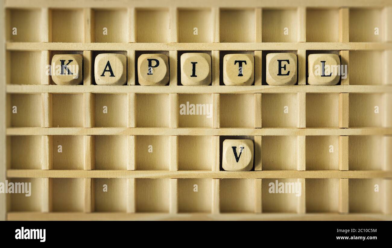 chapter five in german language Stock Photo - Alamy