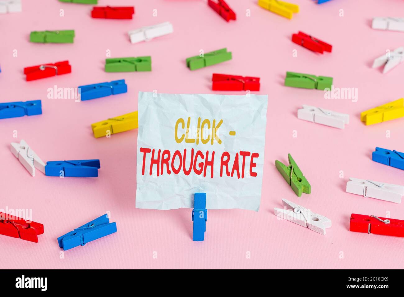 Writing note showing Click through Rate. Business concept for number of ...