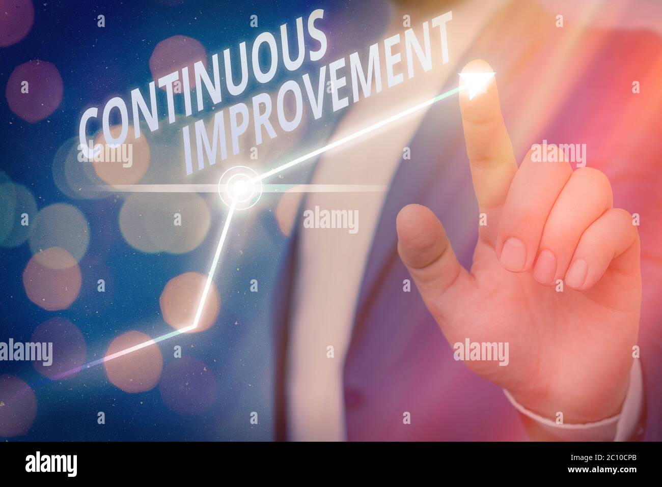 Writing note showing Continuous Improvement. Business concept for ...