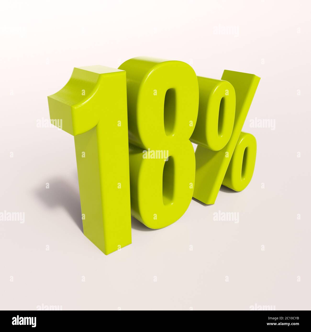 18 percent on white background hi-res stock photography and images - Alamy