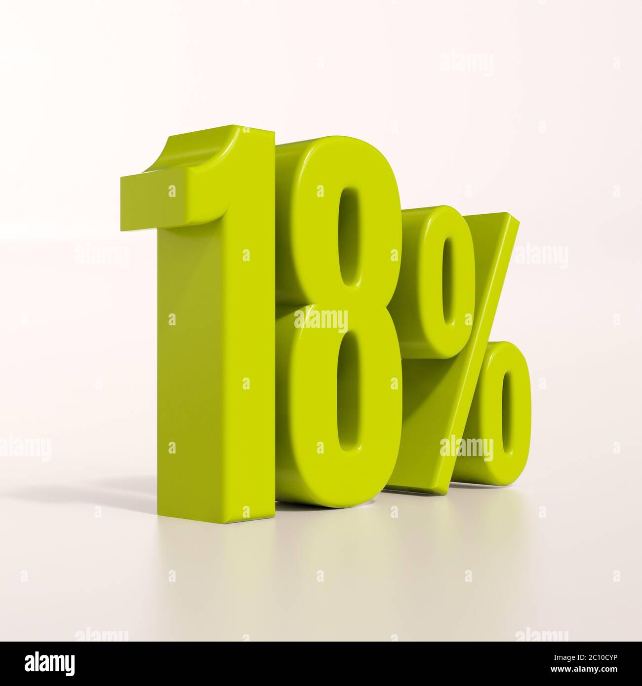 18 percent on white background hi-res stock photography and images - Alamy