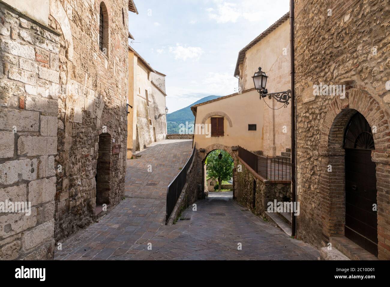 san gemini,italy june 13 2020 :architecture of the town of San Gemini ...