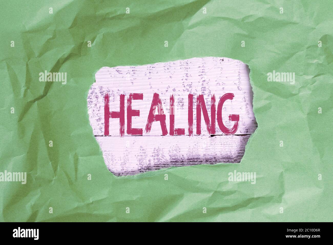Conceptual hand writing showing Healing. Concept meaning process of the ...