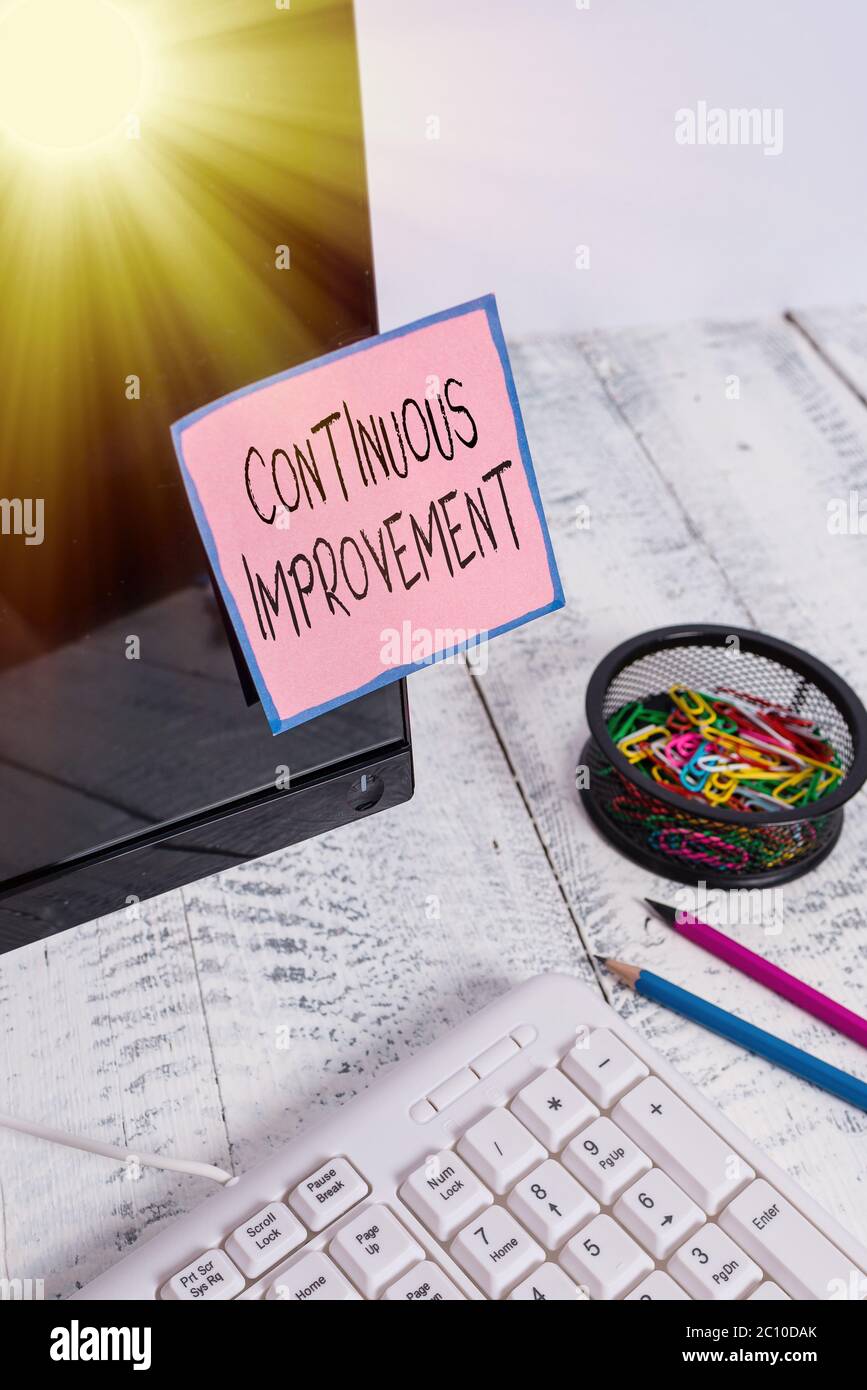 Handwriting text Continuous Improvement. Conceptual photo making small ... Handwriting text Continuous Improvement. Conceptual photo making small ...