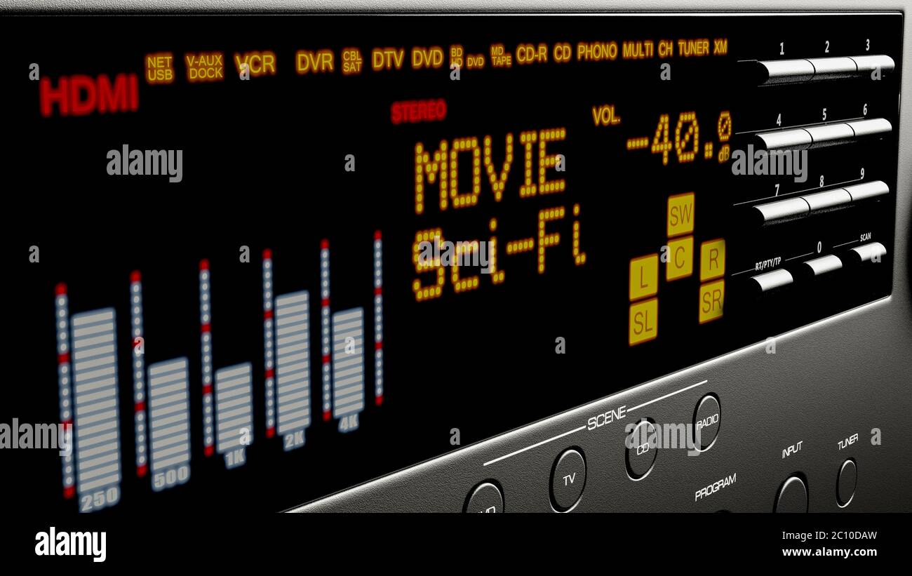 home cinema system multimedia 3d illustration Stock Photo - Alamy