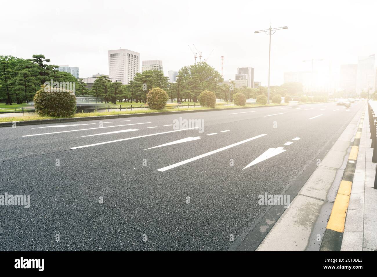 traffic on city street in morning in tokyo japan Stock Photo - Alamy