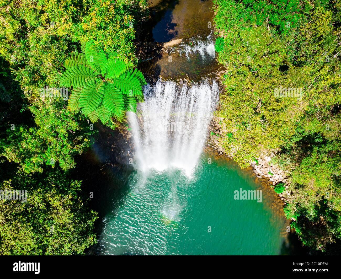 Aerial Photo of Millaa Millaa Falls, Queensland, Australia Stock Photo ...