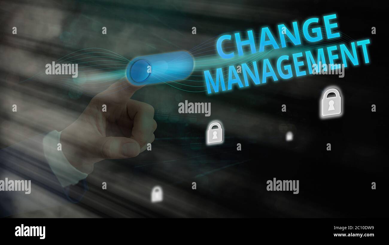 Handwriting text Change Management. Conceptual photo development within ...