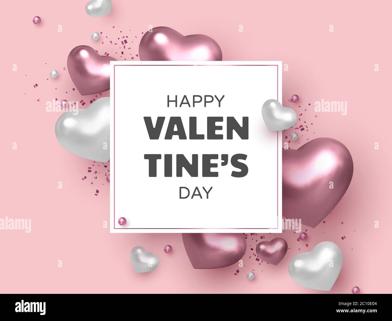 3d heart banner Stock Vector Images - Alamy