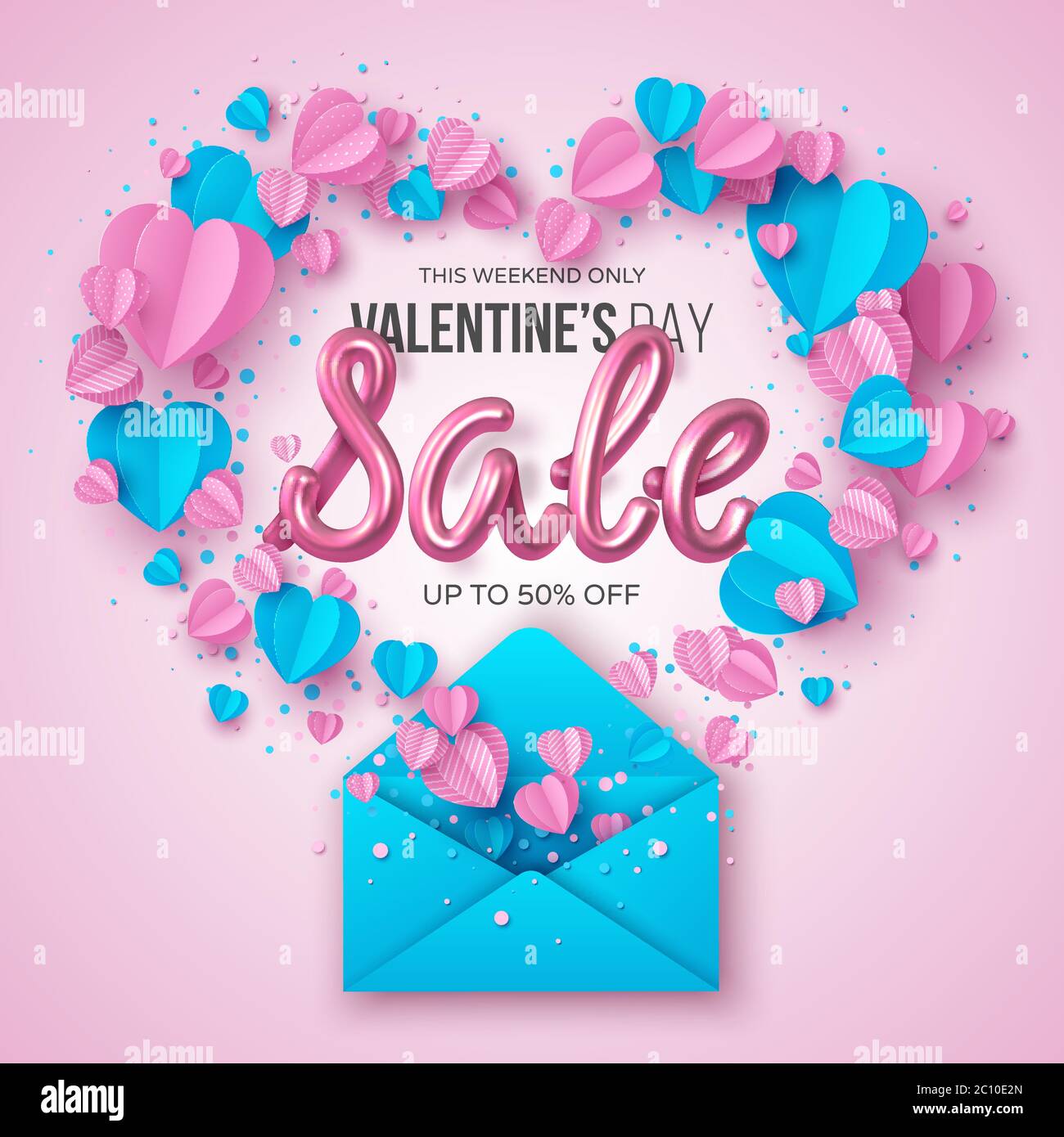 Valentines day shopping pink Stock Vector Images - Alamy