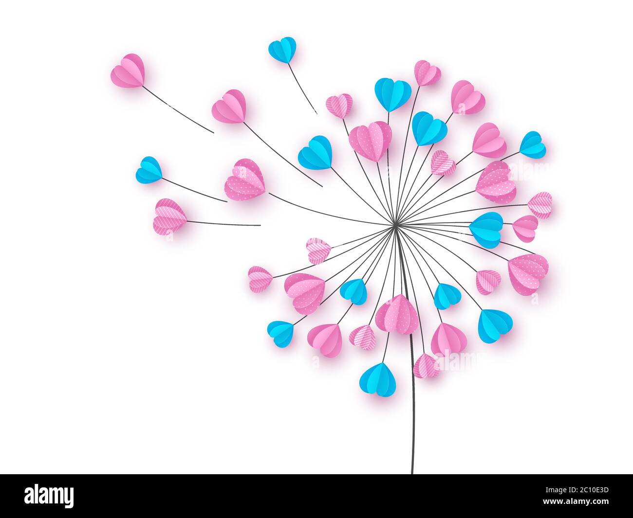 Flower outline heart Stock Vector Images - Alamy