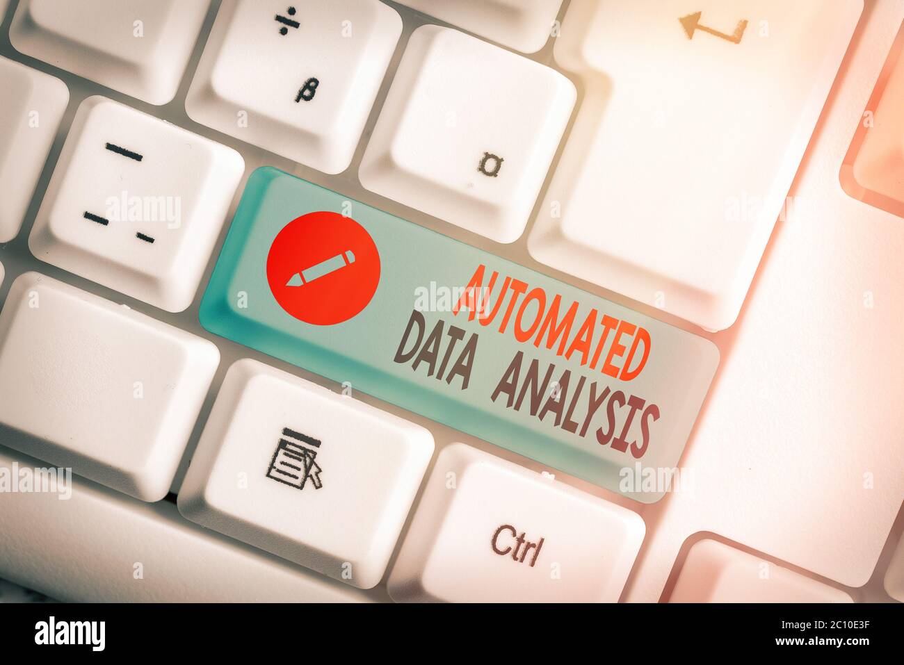 Writing note showing Automated Data Analysis. Business concept for ...