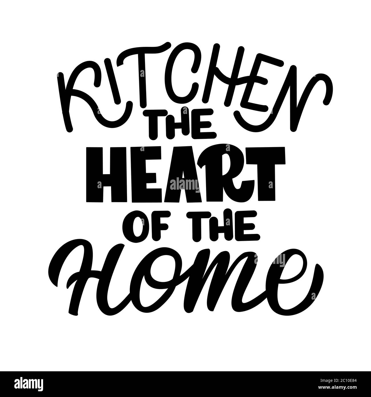 lettering for the kitchen, inscription - kitchen the heart of the home ...