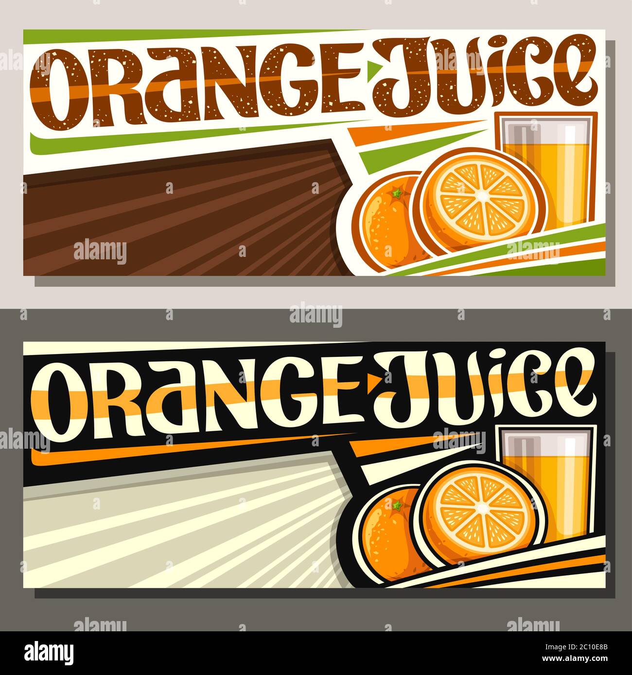 Fresh oranges glass juice Stock Vector Images - Alamy