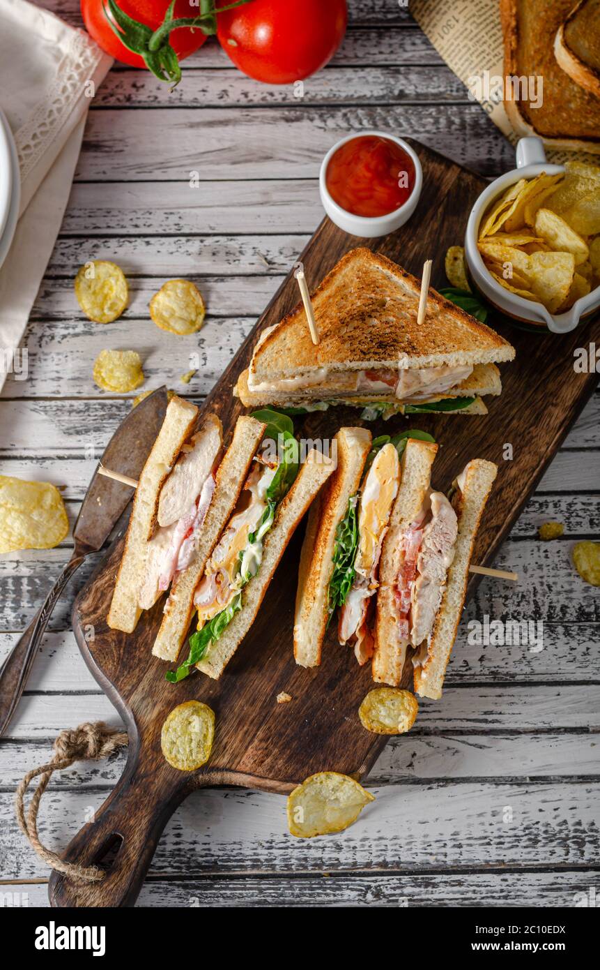 Simple but great sandwich, well known, fresh ingredience Stock Photo ...