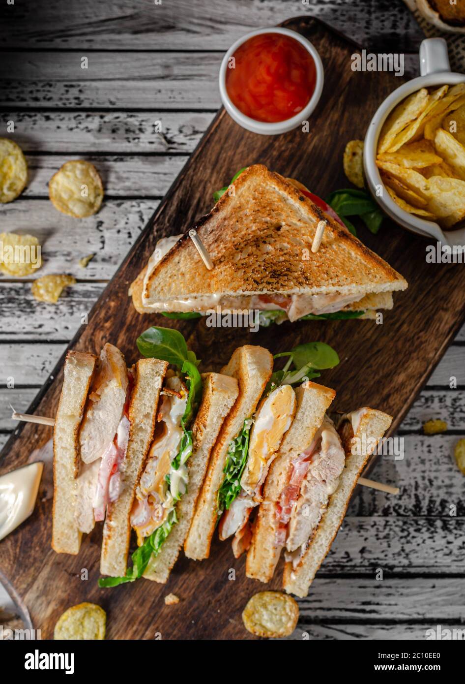 Simple but great sandwich, well known, fresh ingredience Stock Photo ...