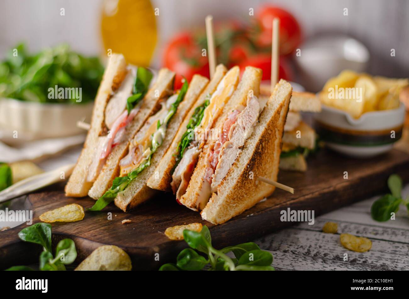 Simple but great sandwich, well known, fresh ingredience Stock Photo ...