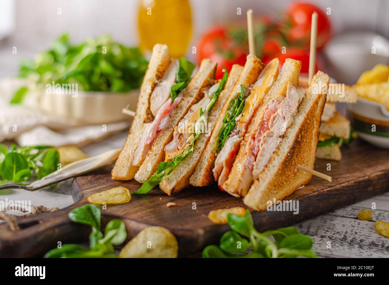 Simple but great sandwich, well known, fresh ingredience Stock Photo ...
