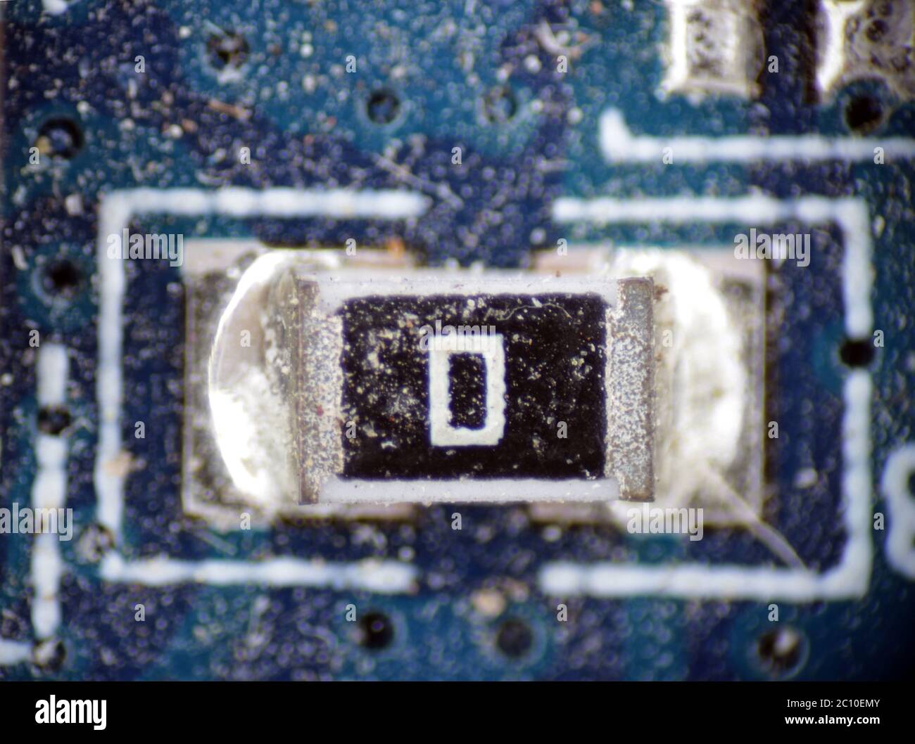 macro photo of a resistors on the circuit board pcb Stock Photo - Alamy