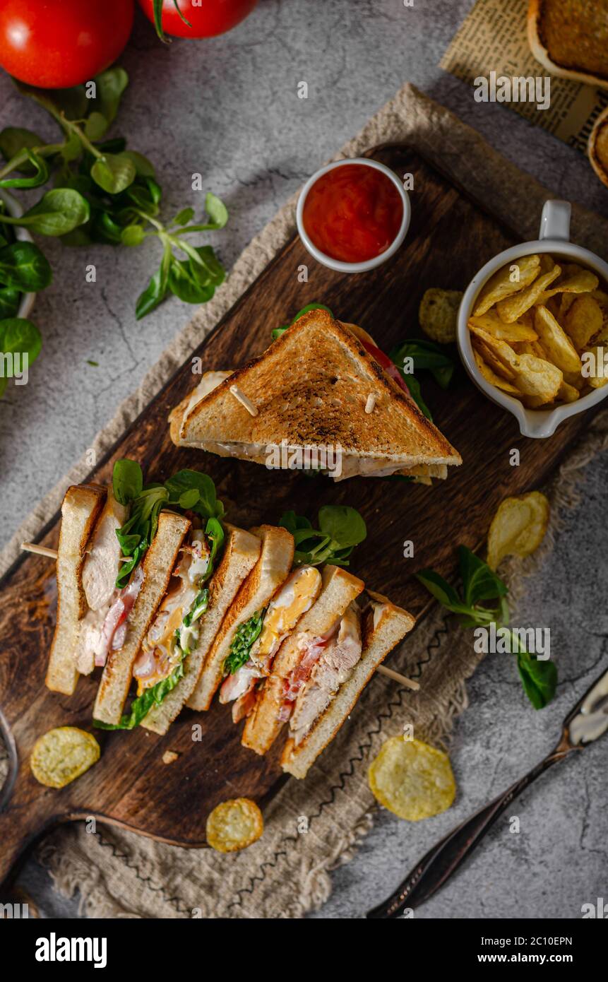 Simple but great sandwich, well known, fresh ingredience Stock Photo ...