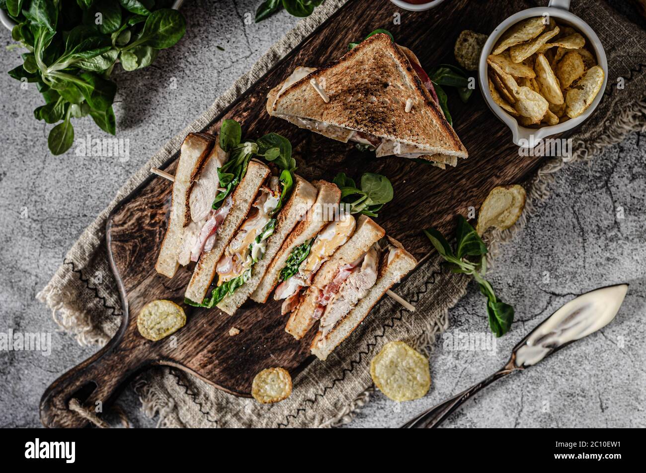 Simple but great sandwich, well known, fresh ingredience Stock Photo ...